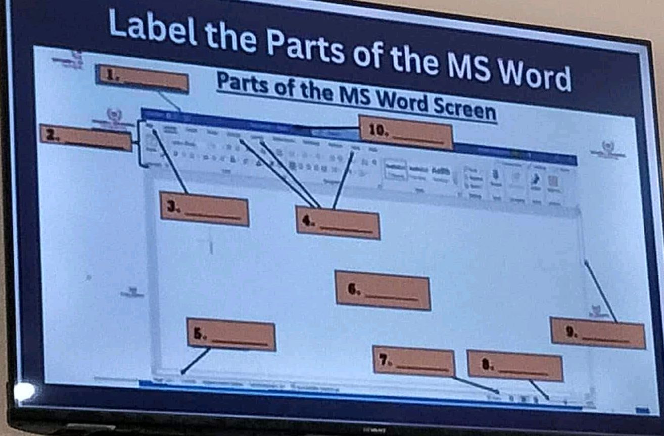 Label the Parts of the MS Word Parts of the | StudyX
