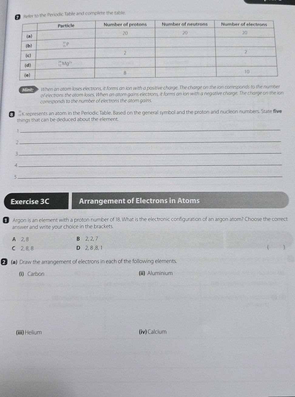 7 Refer to the Periodic Table and complete | StudyX