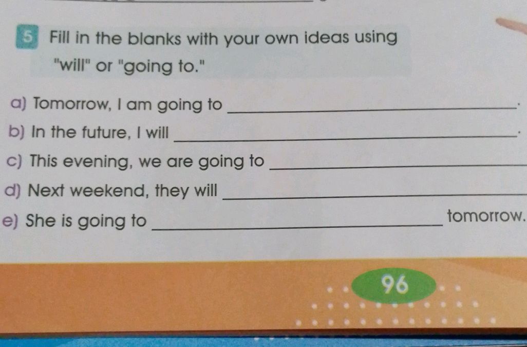5 Fill in the blanks with your own ideas | StudyX