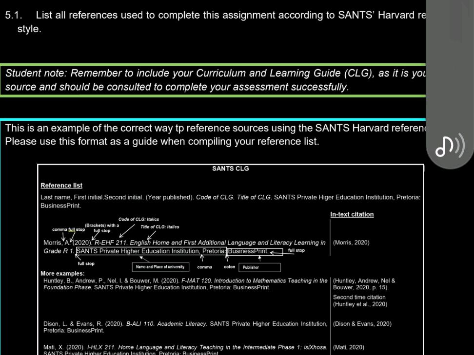 5.1. List all references used to complete | StudyX