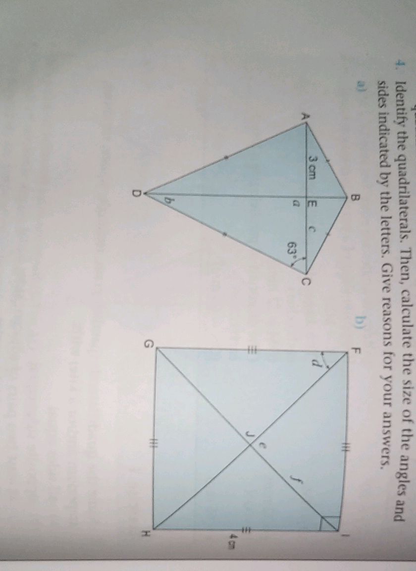 Identify the quadrilaterals. Then, calculate | StudyX