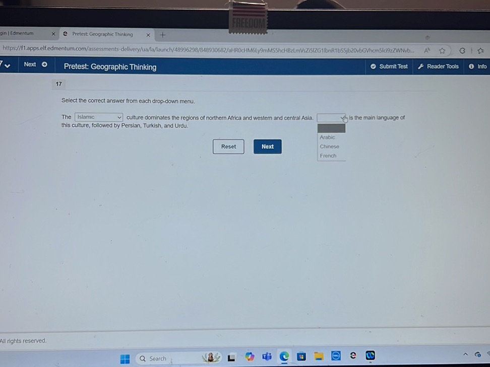 Select the correct answer from each | StudyX