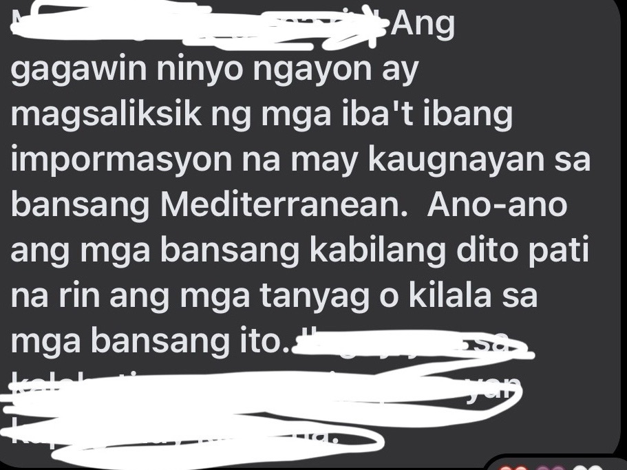 Ang gagawin ninyo ngayon ay magsaliksik ng