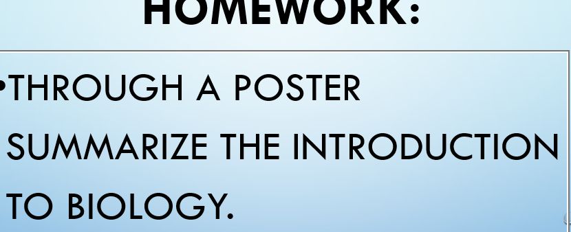 HOMEWORK: - THROUGH A POSTER SUMMARIZE THE | StudyX