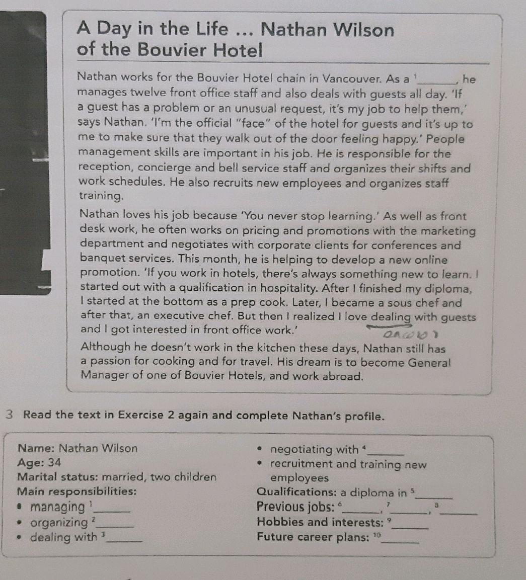 3 Read the text in Exercise 2 again and | StudyX