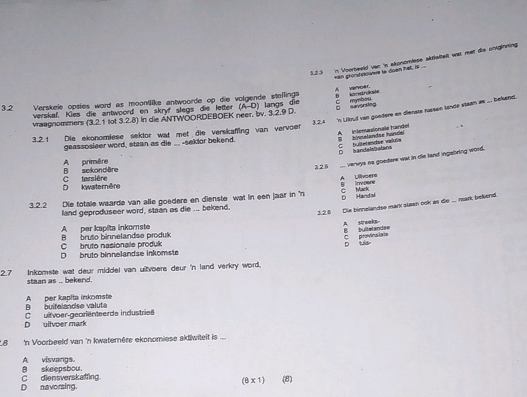 3.2 Verskeie opsies word as moontlike | StudyX