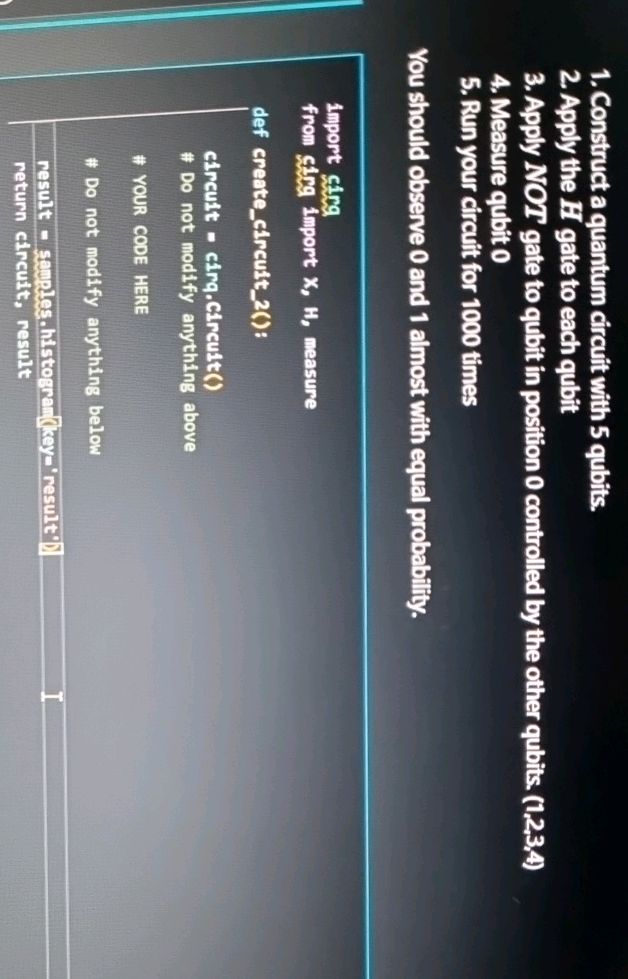 1. Construct a quantum circuit with 5 | StudyX