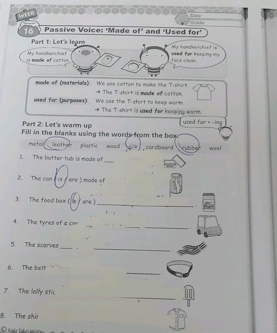 Part 2: Let's warm up Fill in the blanks