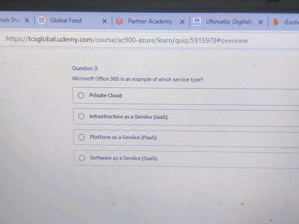 Question 3: Microsoft Office 365 is an | StudyX