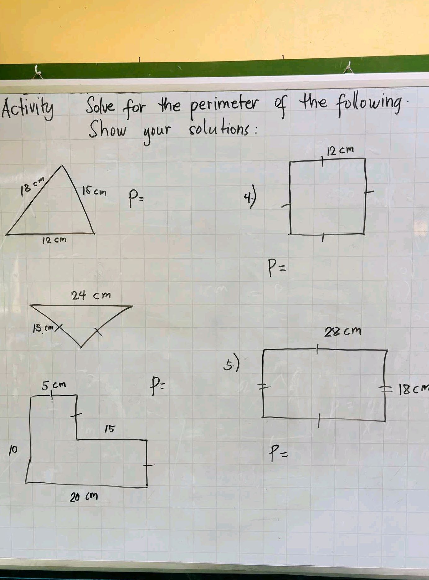 Solve for the perimeter of the following. | StudyX