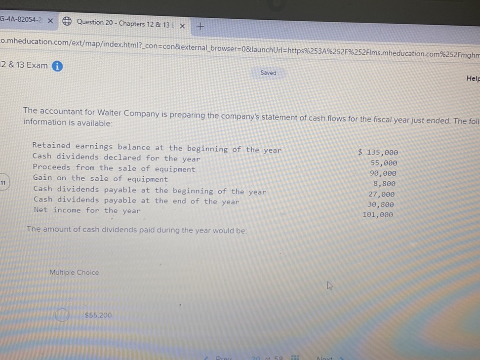 The accountant for Walter Company is