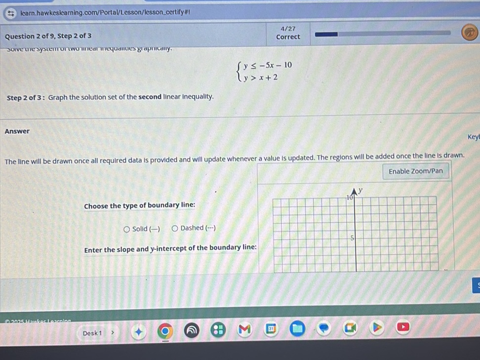 Solve the system of two linear inequalities | StudyX