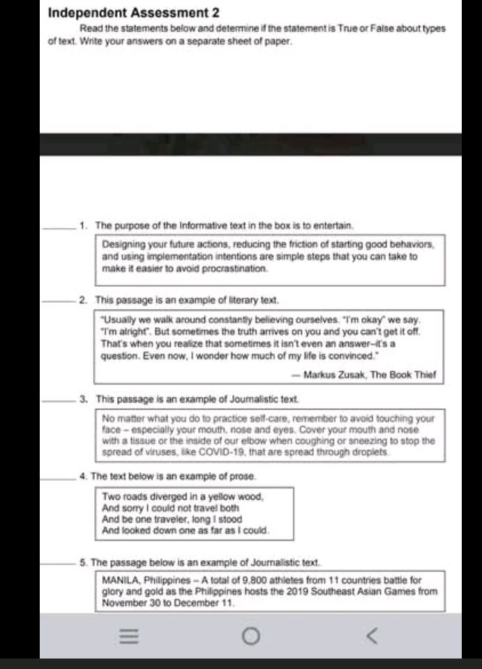 Read the statements below and determine if | StudyX