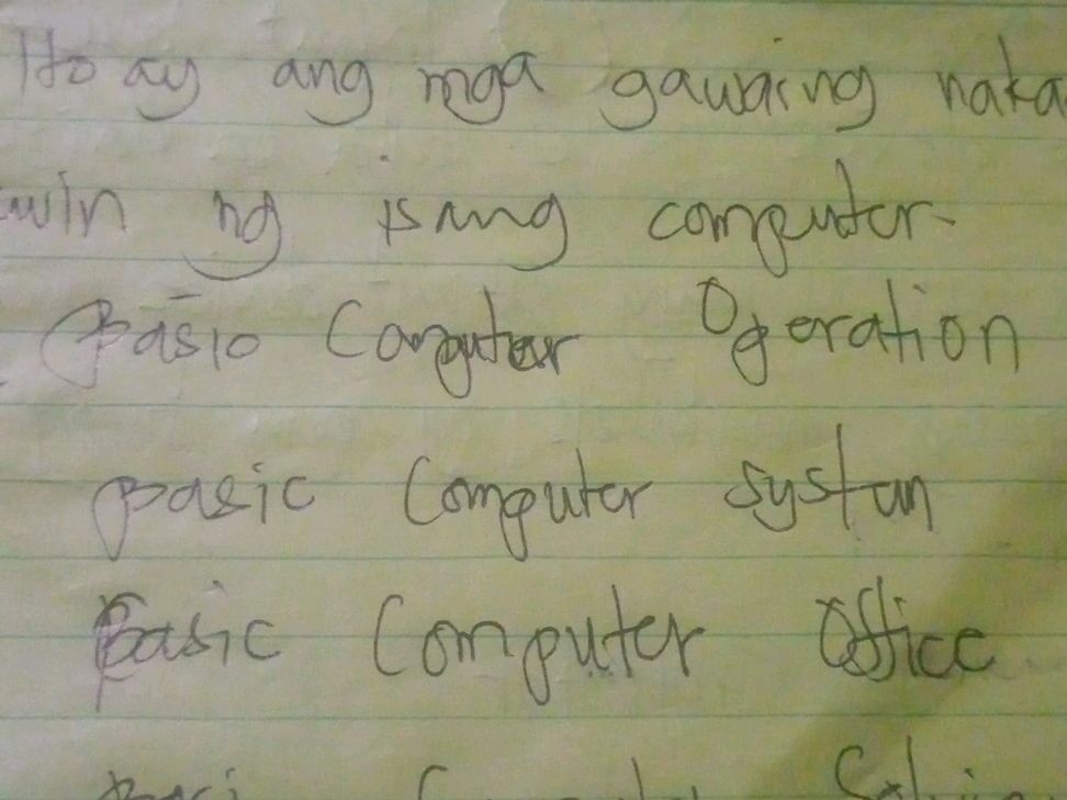 Ho ay ang mga gawaing naka. win ng isang | StudyX