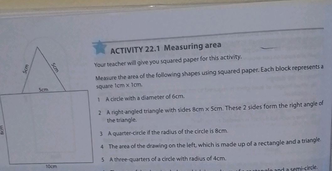 Measure the area of the following shapes | StudyX