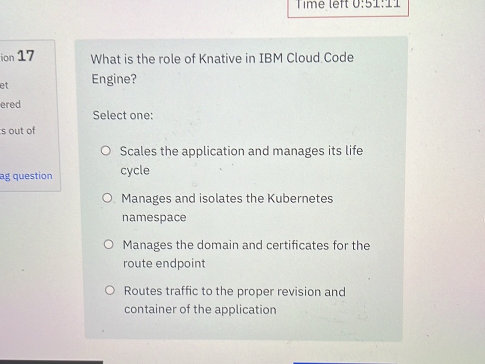 What is the role of Knative in IBM Cloud | StudyX