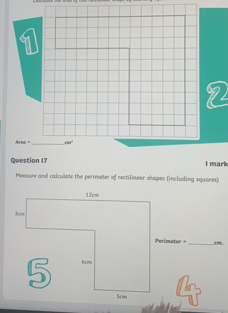 Calculate the area of this rectilinear shape | StudyX
