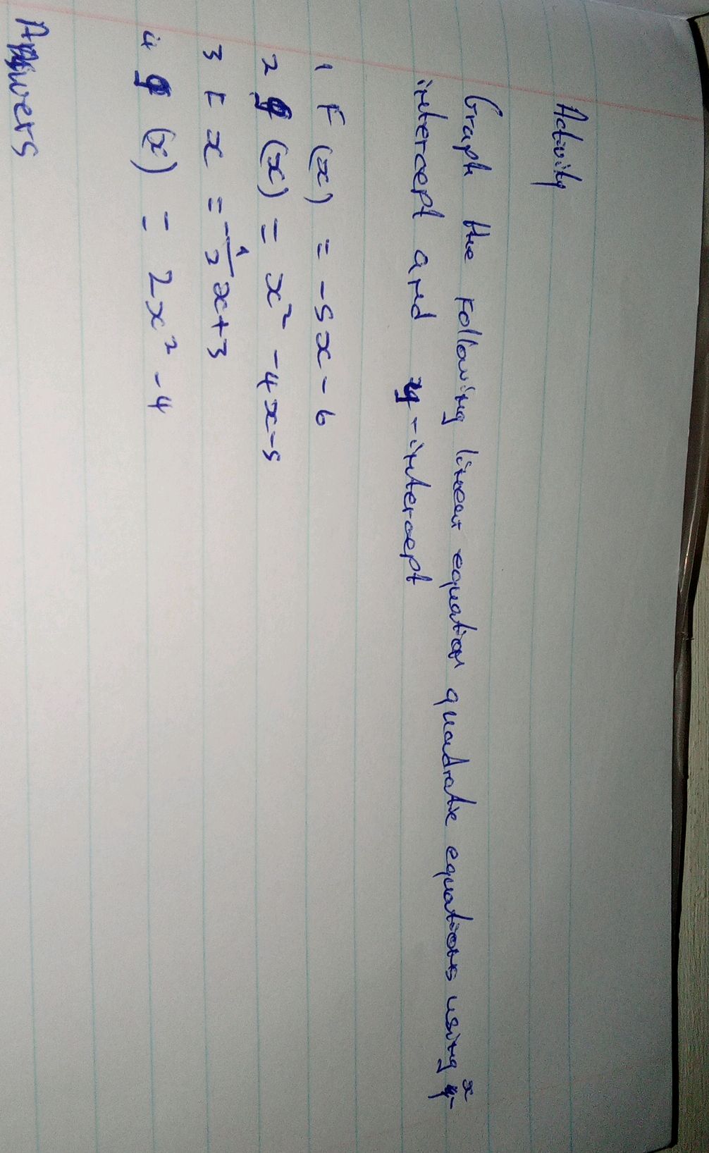 Graph the following linear equation | StudyX