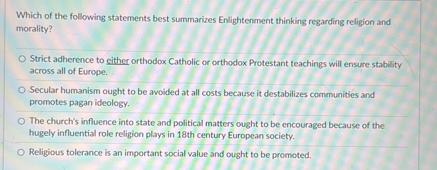 Which of the following statements best | StudyX