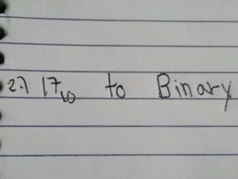 Convert 10 to Binary | StudyX