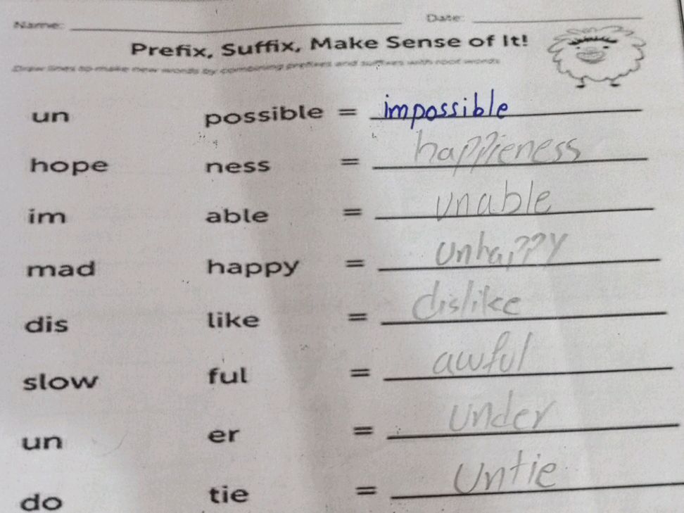 Prefix, Suffix, Make Sense of It! un | StudyX