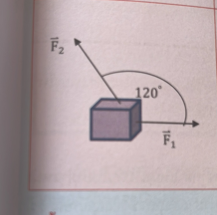 The image shows a diagram with two force | StudyX