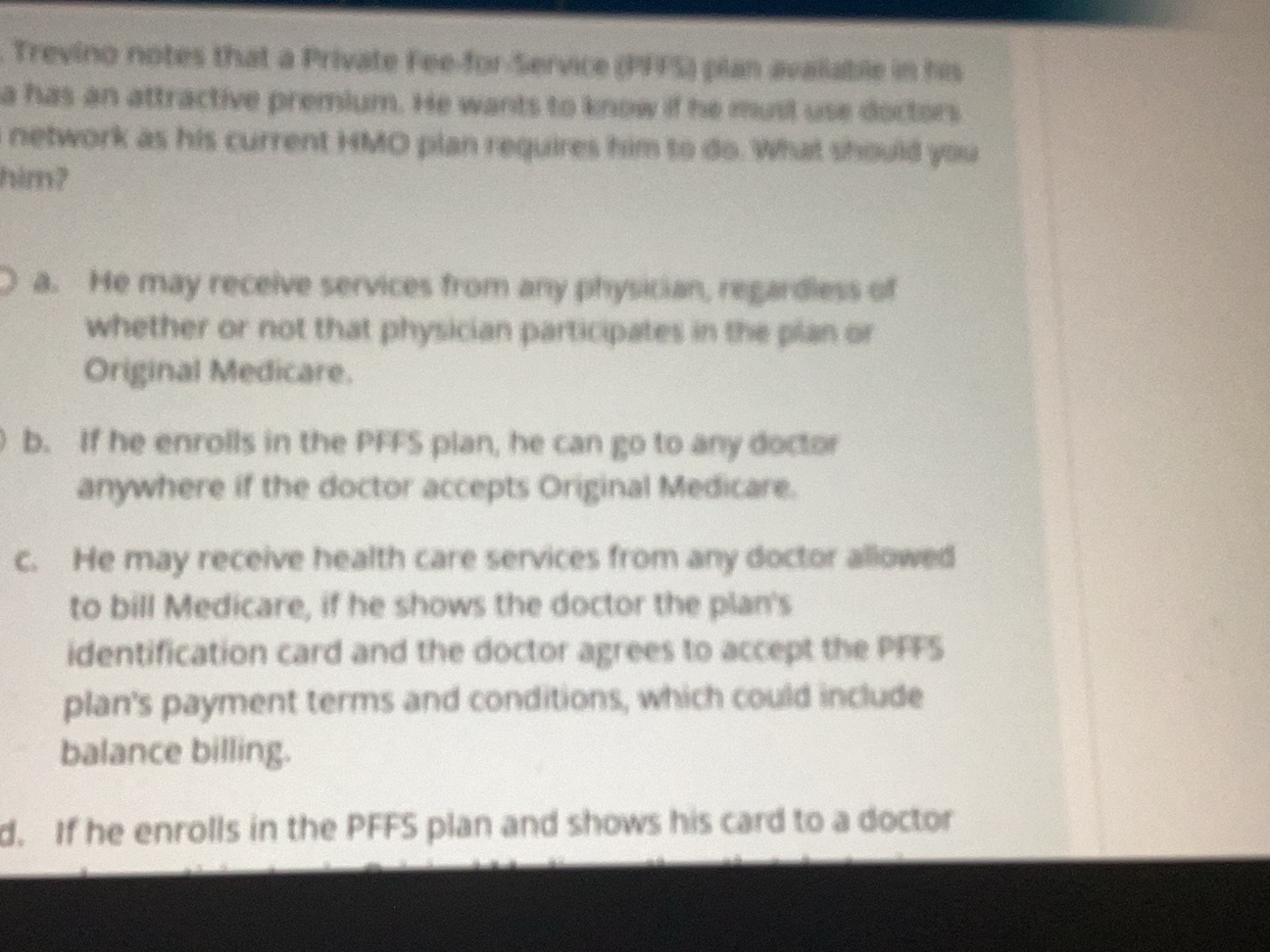 Trevino notes that a Private Fee-for-Service | StudyX
