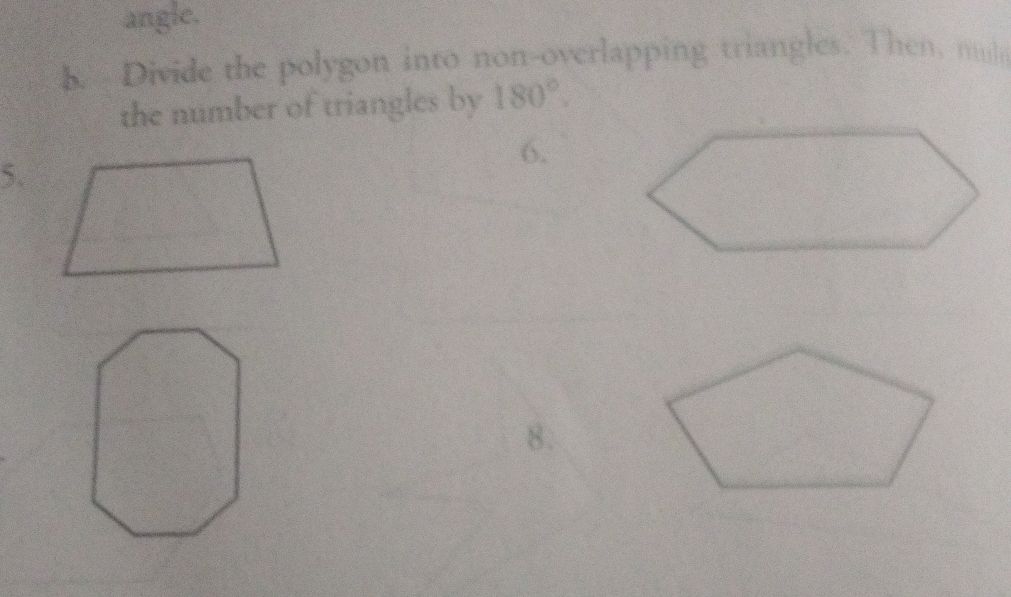 b. Divide the polygon into non-overlapping | StudyX
