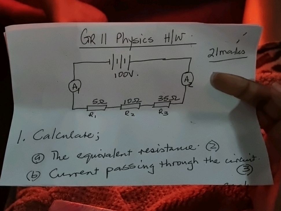 1. Calculate; (a) The equivalent | StudyX
