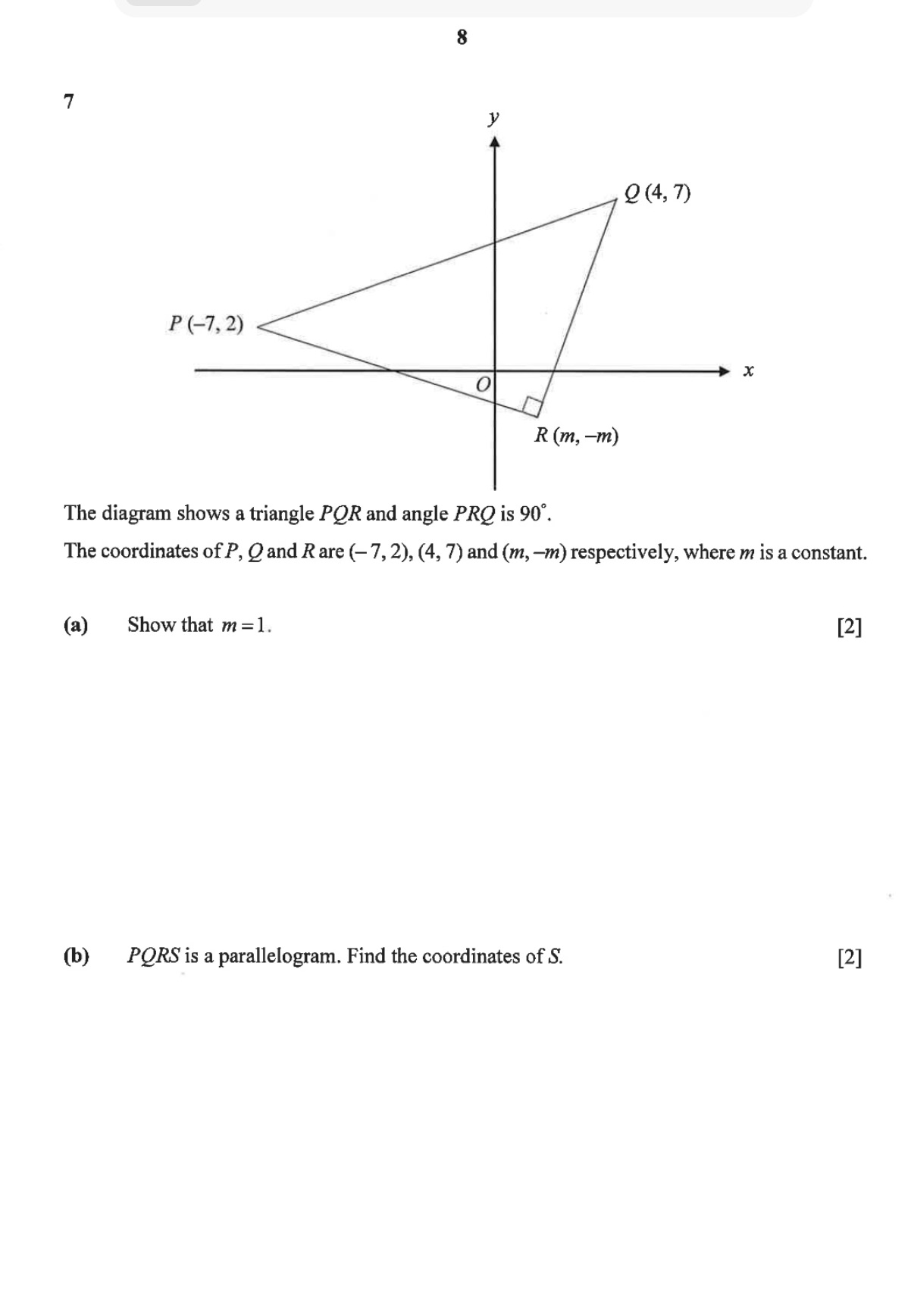 The diagram shows a triangle $PQR$ and angle | StudyX
