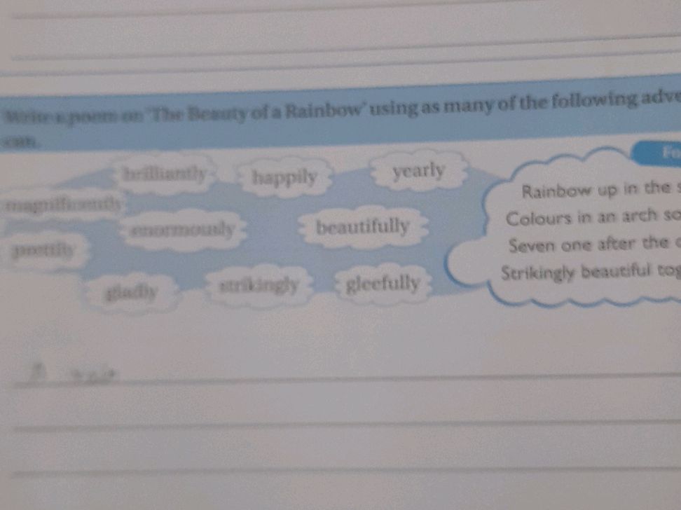 Write a poem on 'The Beauty of a Rainbow' | StudyX