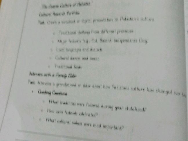 Cultural Research Portfolio Task: Create a | StudyX