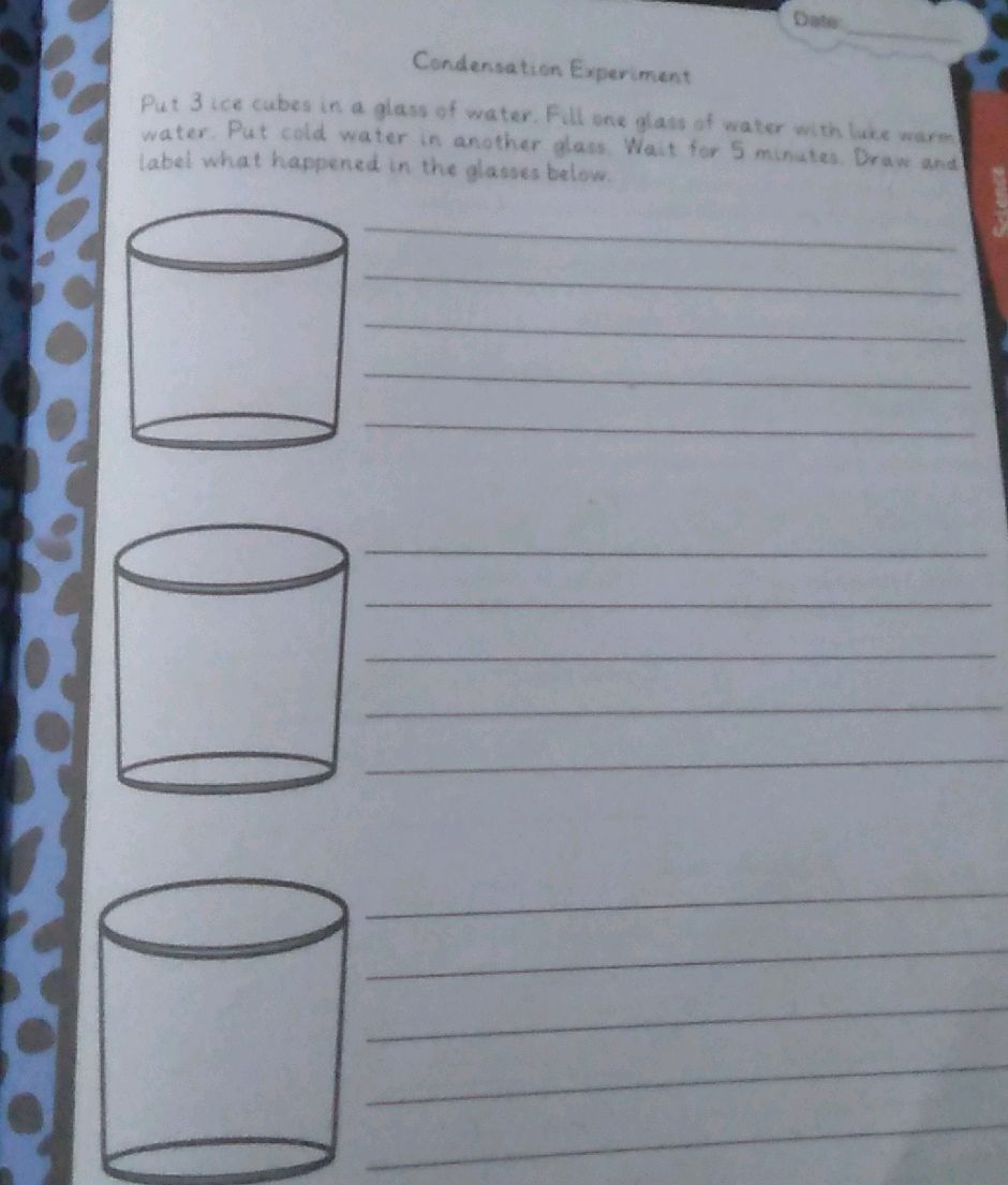 Condensation Experiment Put 3 ice cubes in a | StudyX