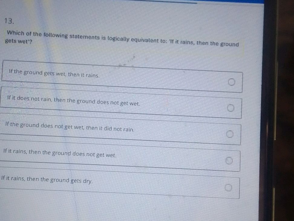13. Which of the following statements is | StudyX