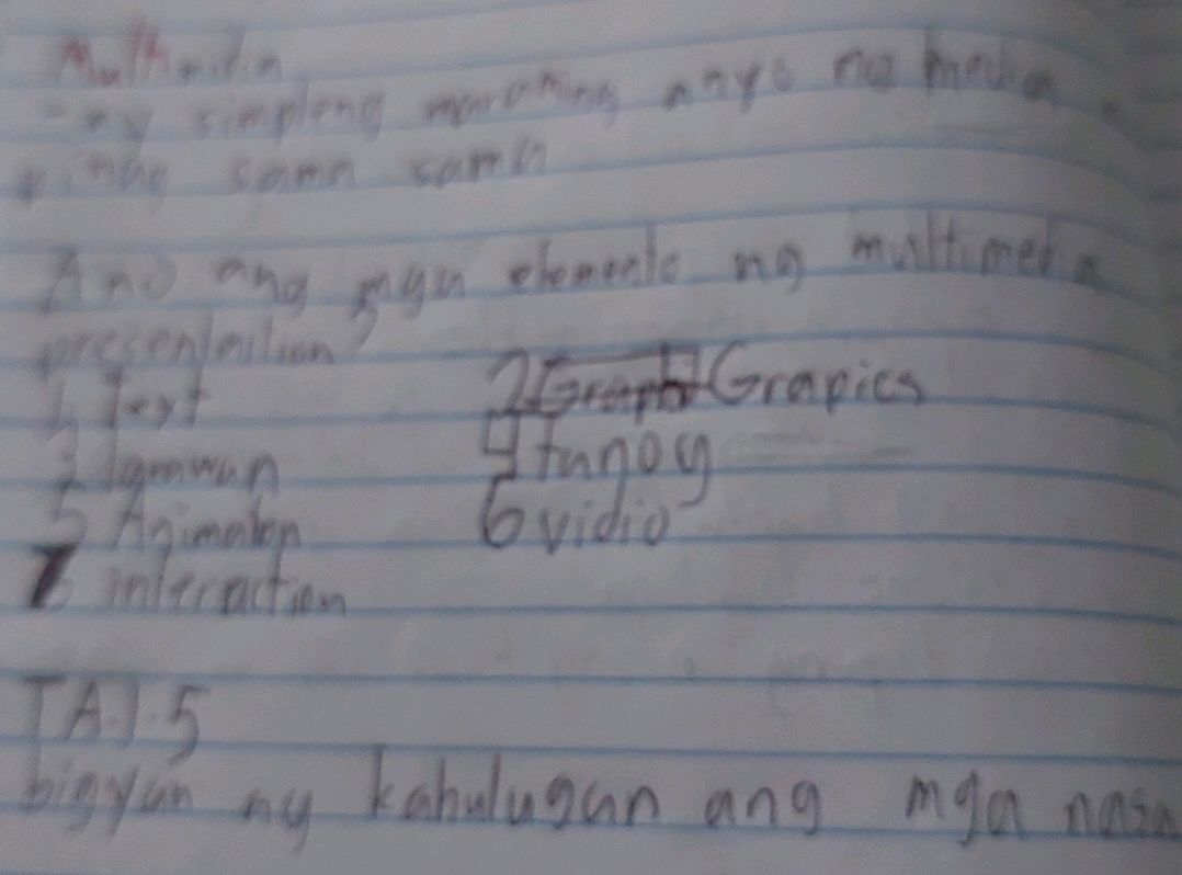Ano ang mga elemento ng multimedia | StudyX