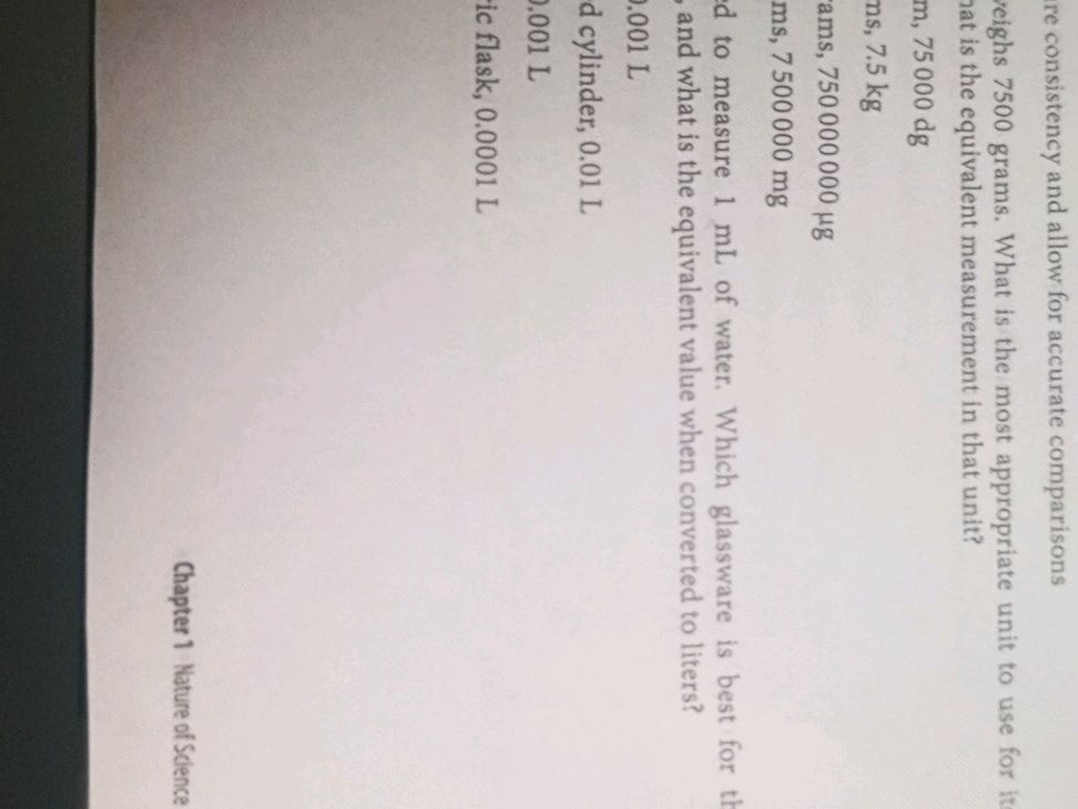 weighs 7500 grams. What is the most | StudyX