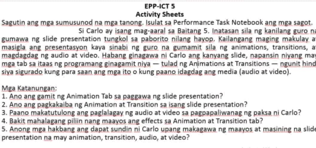 Ano ang gamit ng Animation Tab sa paggawa ng