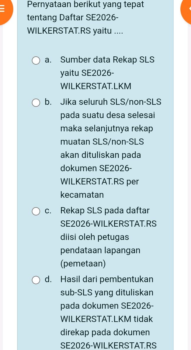 Pernyataan berikut yang tepat tentang Daftar | StudyX