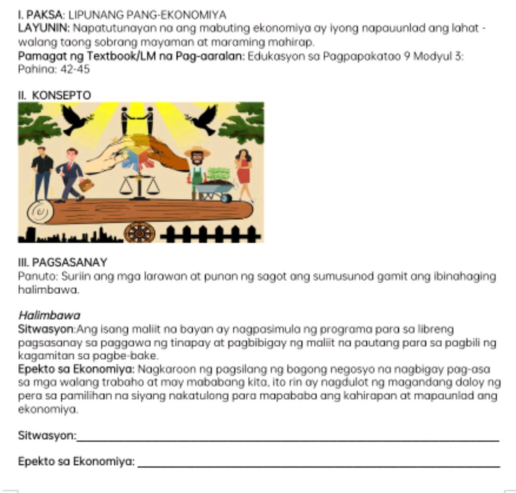 Panuto: Suriin ang mga larawan at punan ng | StudyX