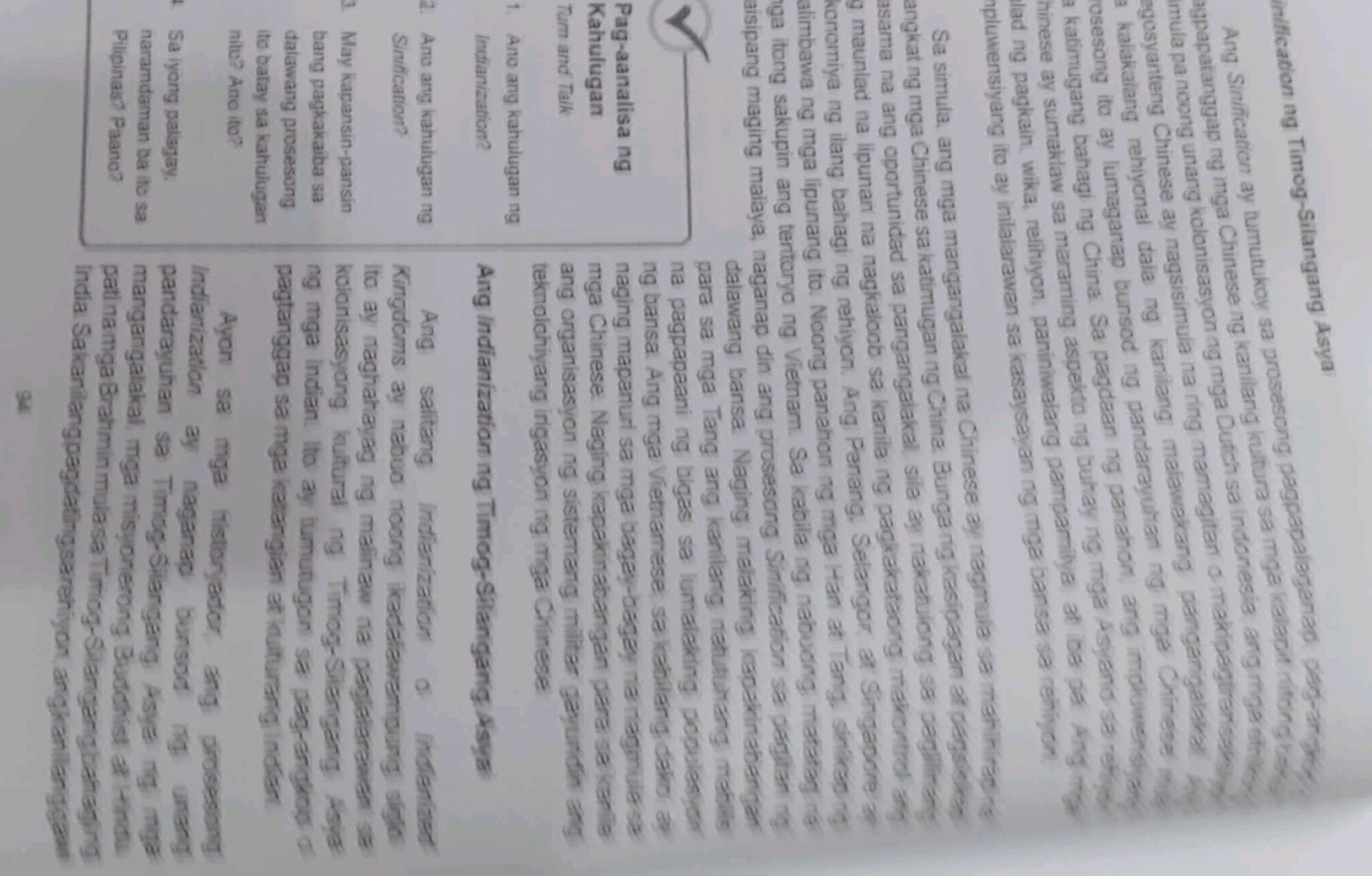 Ano ang kahulugan ng Indianization? 2. Ano
