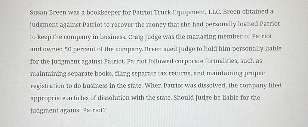 Susan Breen was a bookkeeper for Patriot