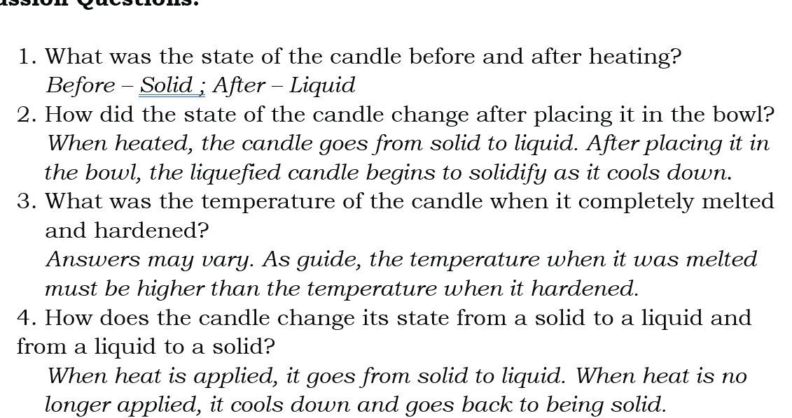 What was the state of the candle before and