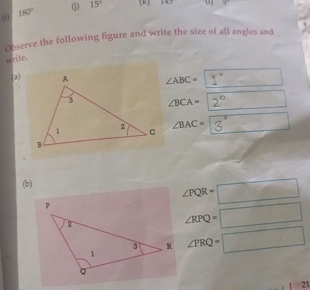 Observe the following figure and write the | StudyX