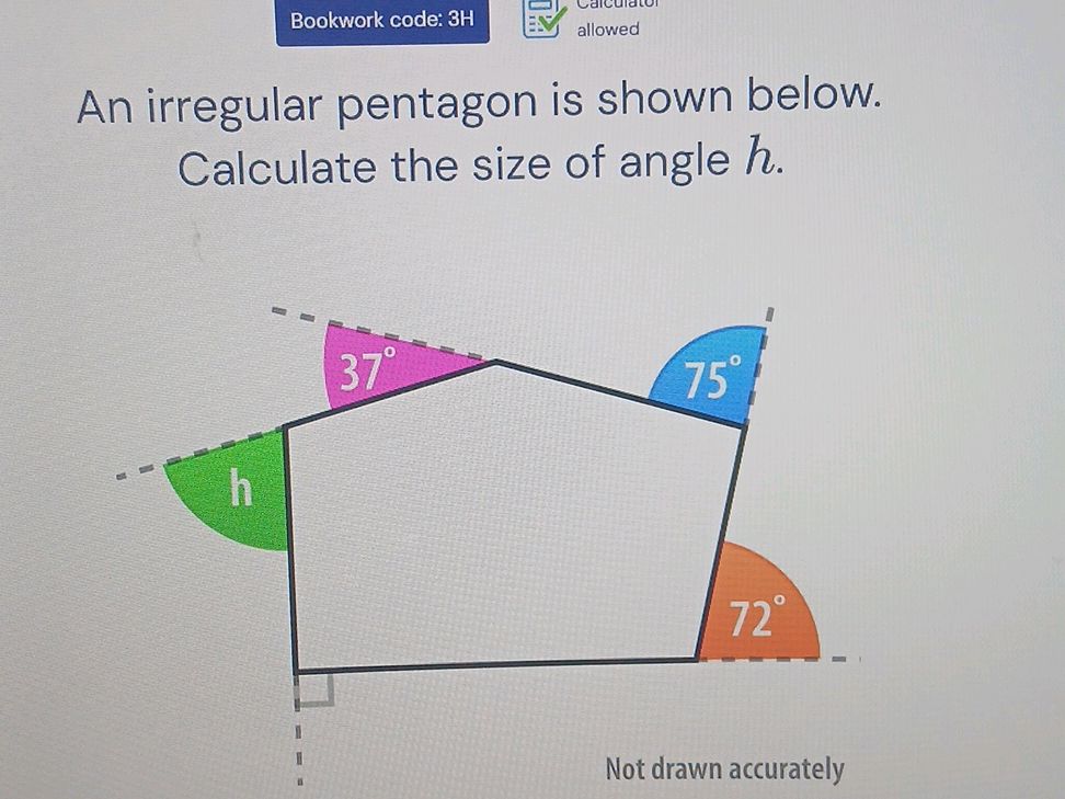 An irregular pentagon is shown below. | StudyX