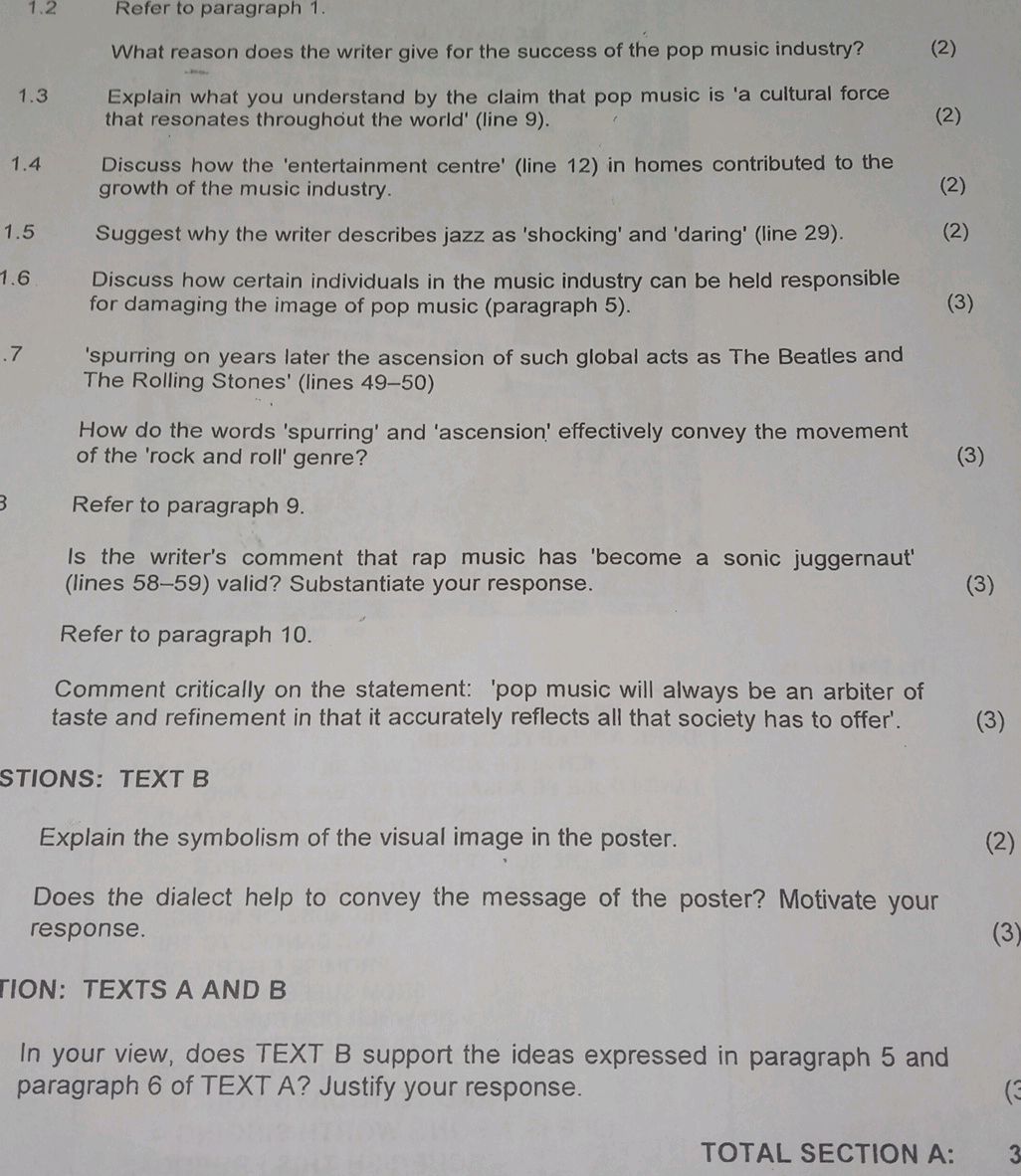 1.2 Refer to paragraph 1. What reason does