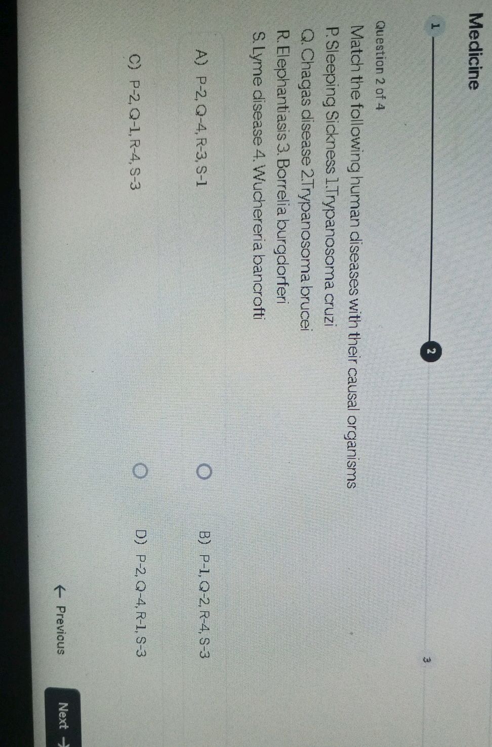 Match the following human diseases with | StudyX