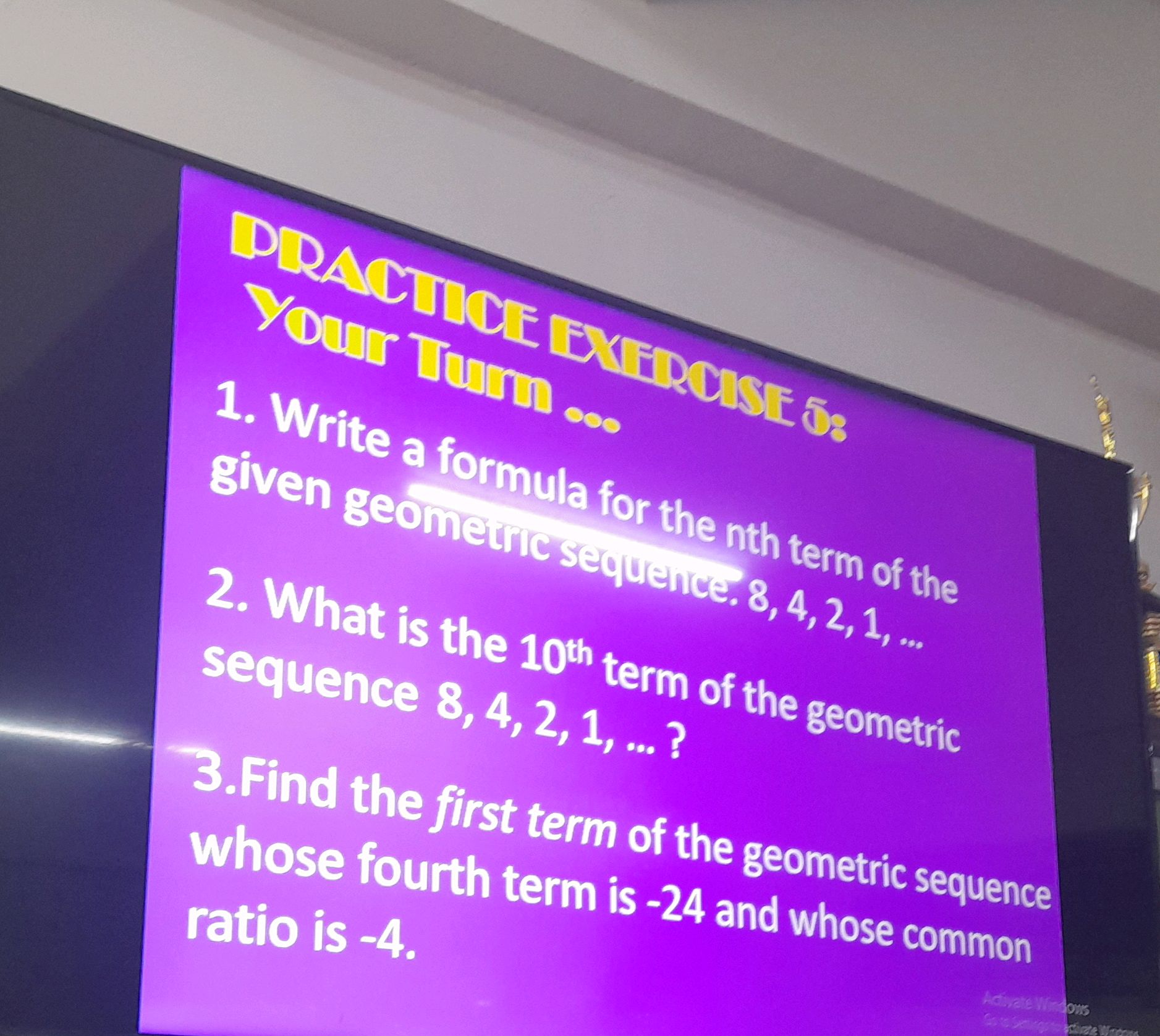1. Write a formula for the nth term of the | StudyX