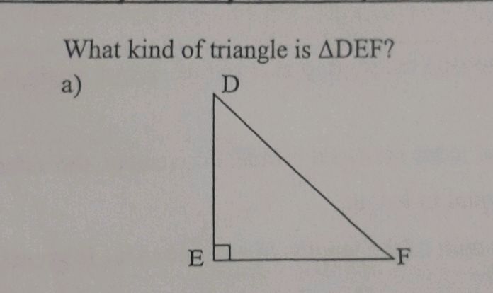 What kind of triangle is $ DEF$? The image | StudyX
