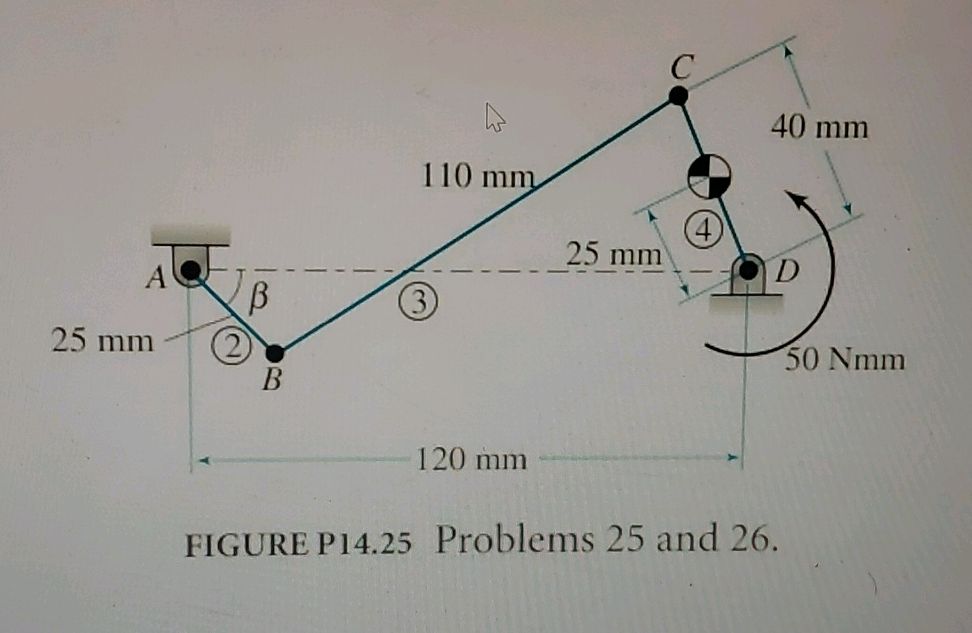 The image shows a mechanism with labeled | StudyX