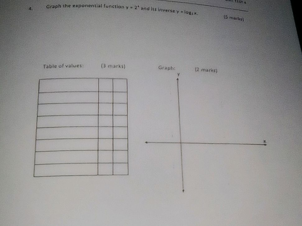 Graph the exponential function $y = 2^x$ and | StudyX